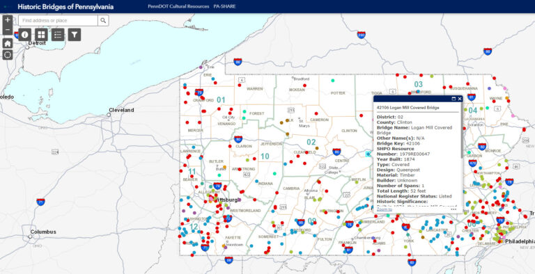 PennDOT’s New Historic Bridges of Pennsylvania GIS Map - Pennsylvania ...