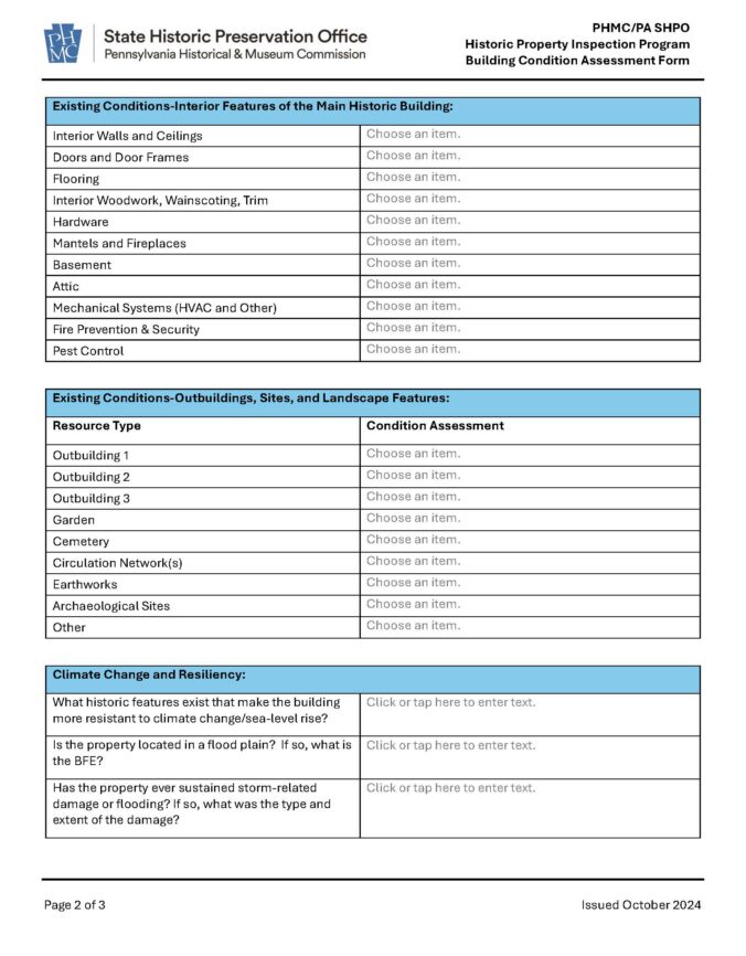 Notes from the Field: Testing the new Historic Property Inspection ...