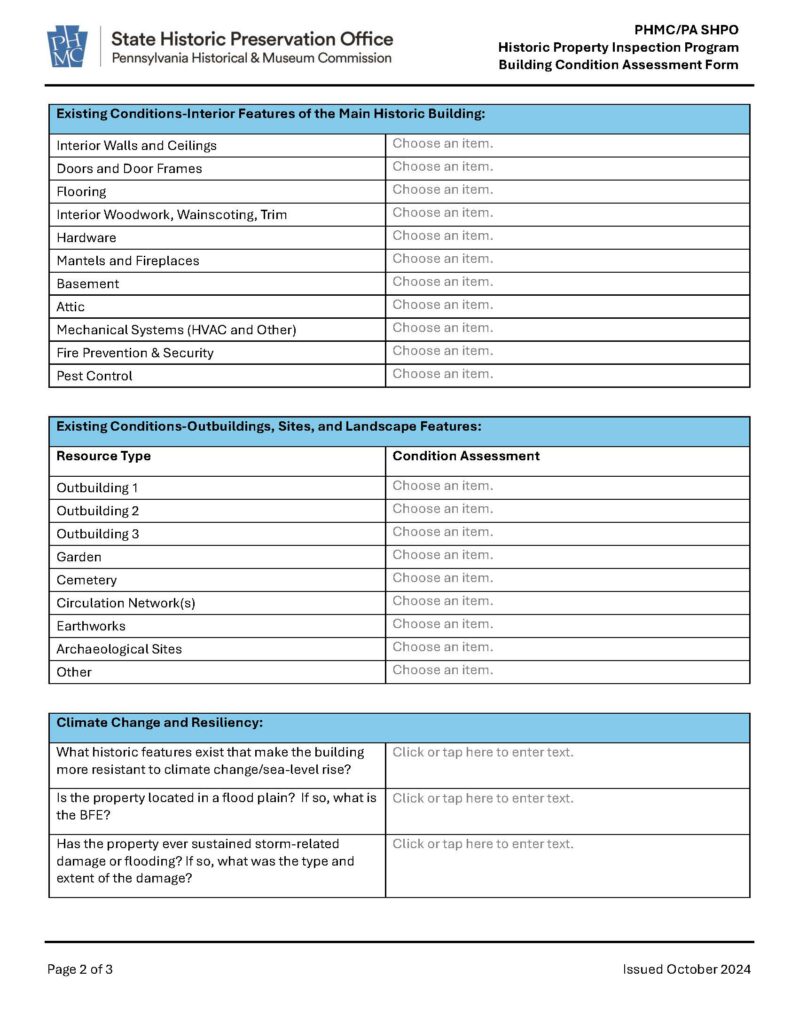 Notes from the Field: Testing the new Historic Property Inspection ...