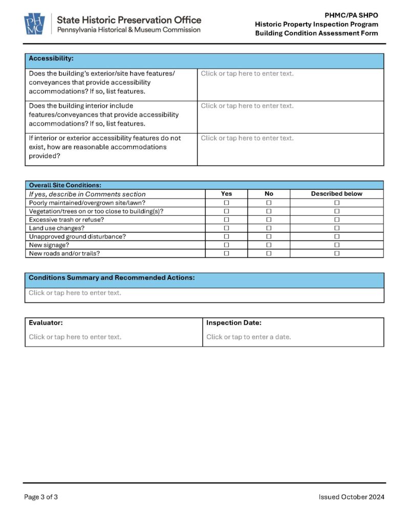 Notes from the Field: Testing the new Historic Property Inspection ...